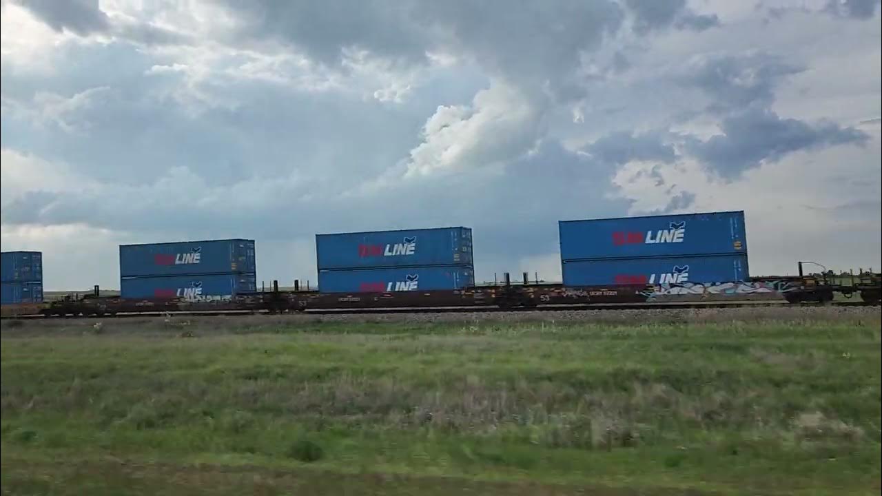 bnsf stack train - YouTube