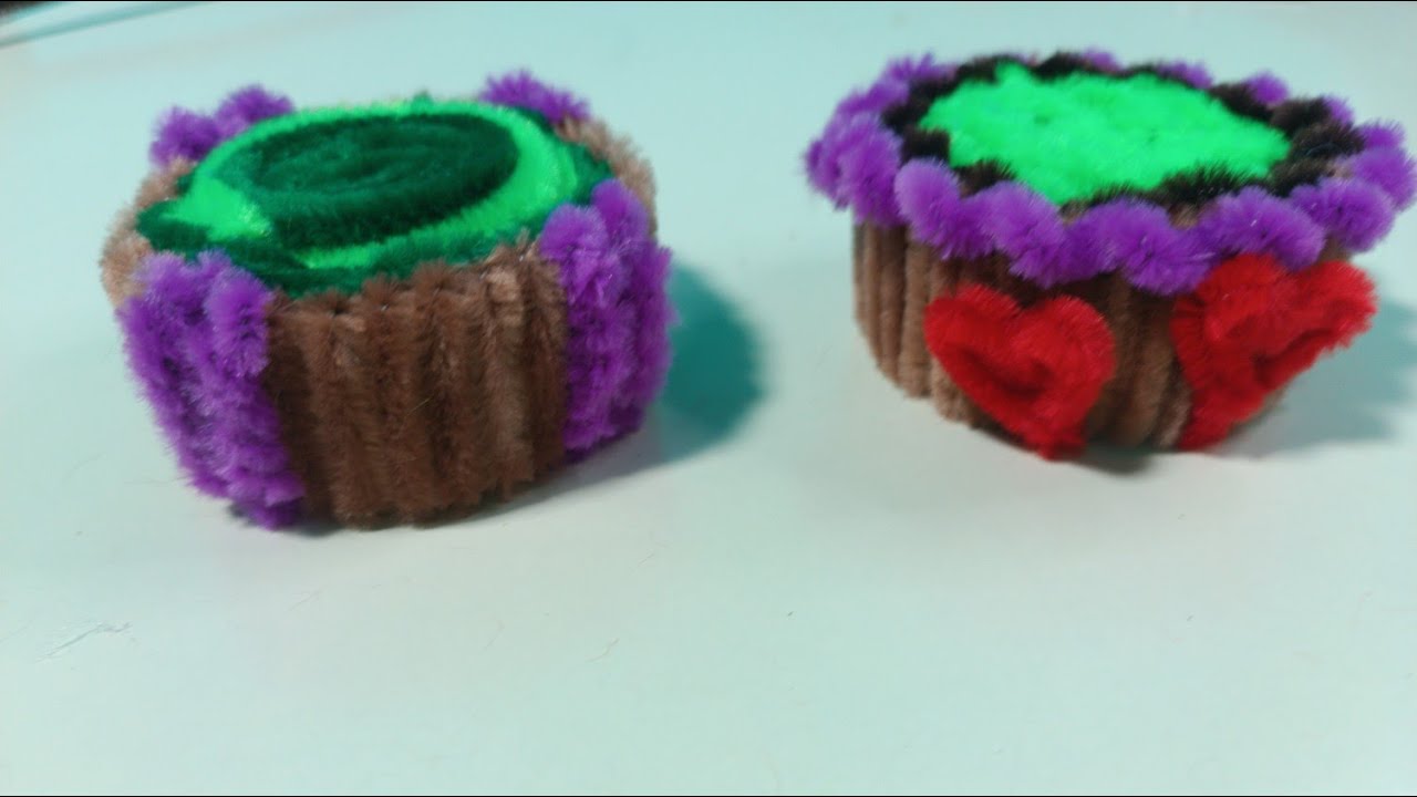 DIY | How To Make Chenille Wire Flower Pot | Pipe Cleaner Flower Pot ...