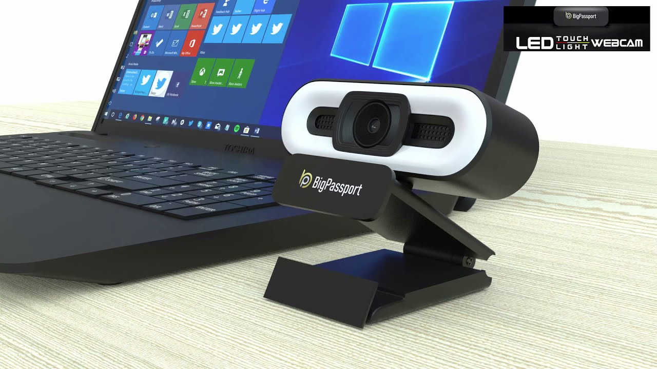 BigPassport Webcam 1080P 2 0MP Full HD with LED Touch Light and ...