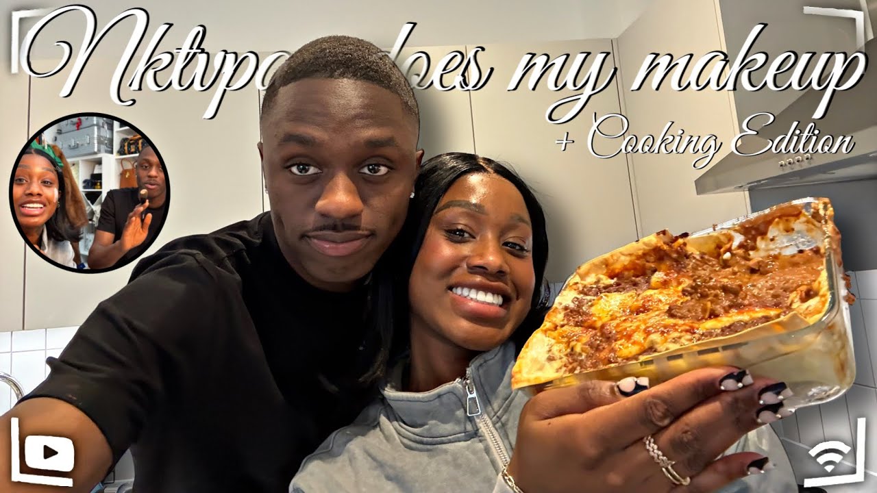 NKTVPAA does my makeup + Cooking edition - YouTube