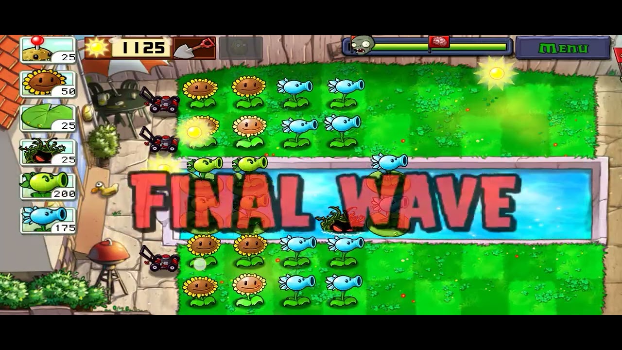 Plants fight zombies, zombies are caught in seaweed - YouTube