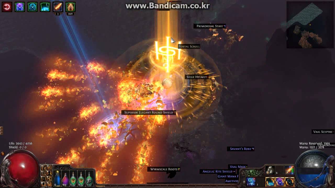 [Path Of Exile] incinerate build rare 70map with Vulnerability and +75 ...