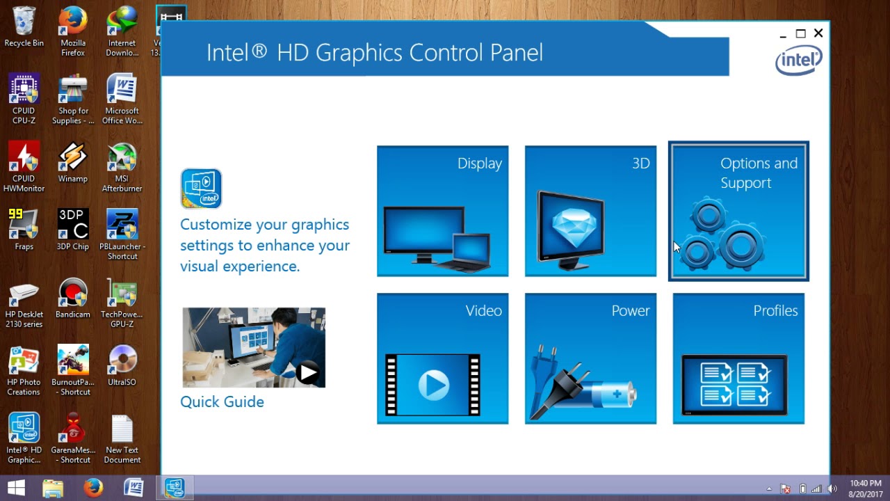 cara setting intel hd graphic agar lancar bermain game - YouTube