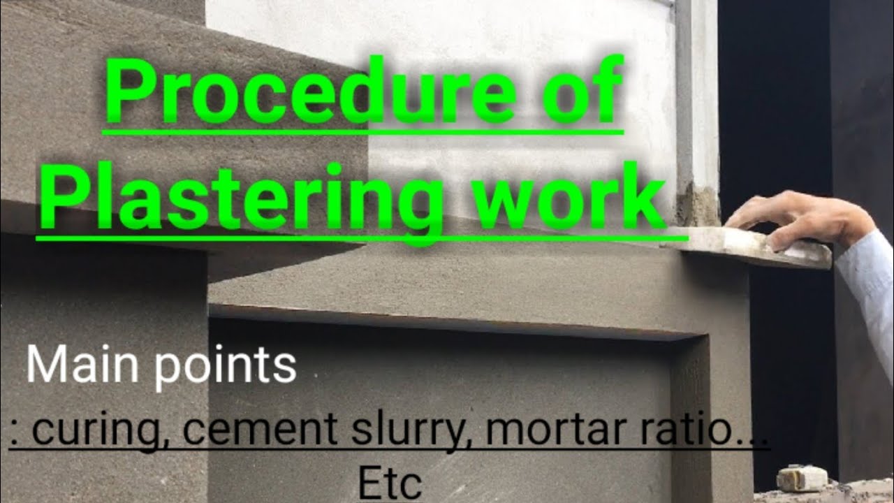 Procedure of Plastering work || Civil Engineers || - YouTube