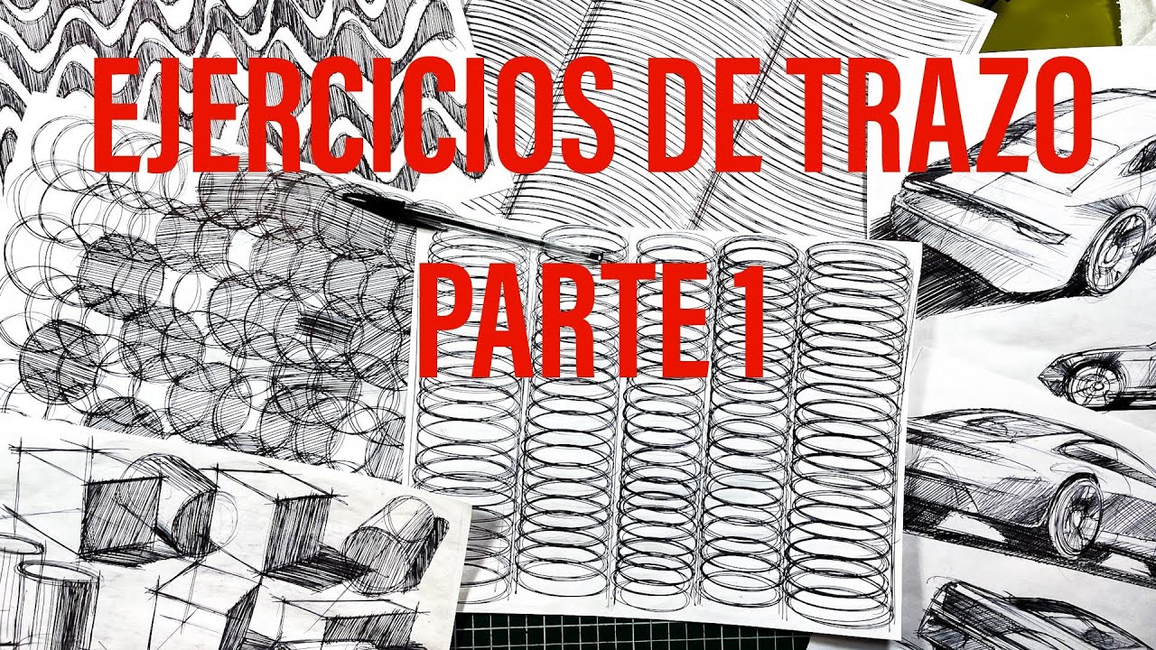 Ejercicios para control de trazo en el dibujo parte 1 - YouTube