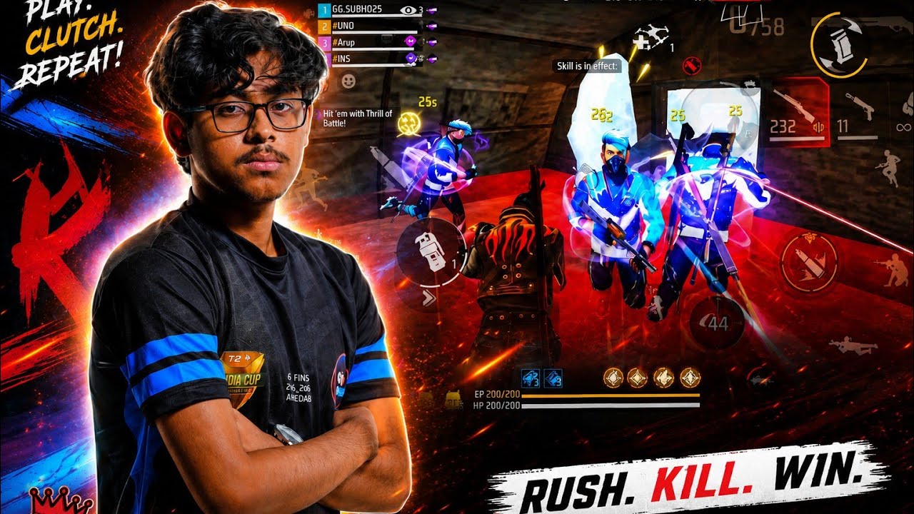 [RAW VIDEO] SOLO 10 KILLS 🎯 | FF TOURNAMENT FULL VIDEO 📷 | GYAN SUBHO ...