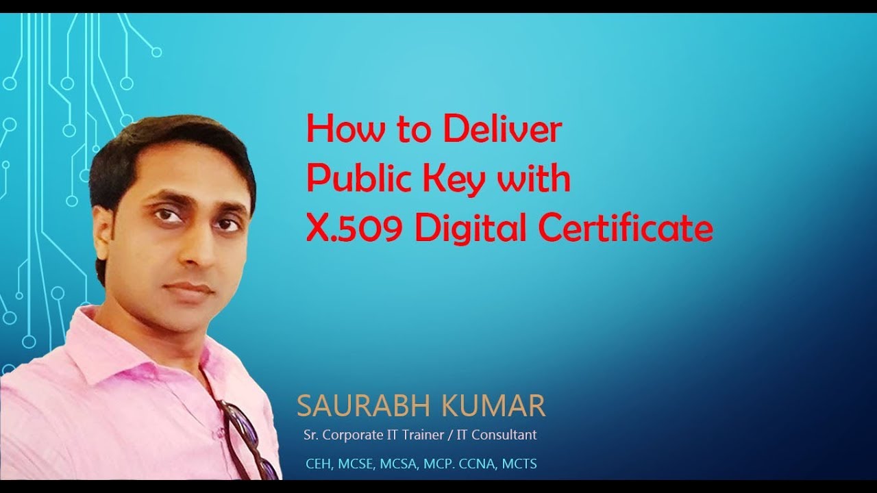 X 509 Deliver Public Key With X 509 Digital Certificate