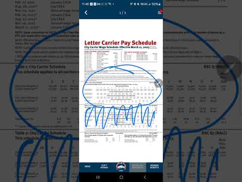 City letter carrier Pay chart walkthrough. - YouTube
