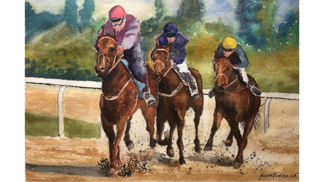 How to paint a horse in watercolor | Mixing Browns in Watercolor ...