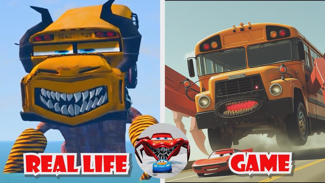School Bus Monster Eater In Real Life | All Eat Monster | Guess The ...