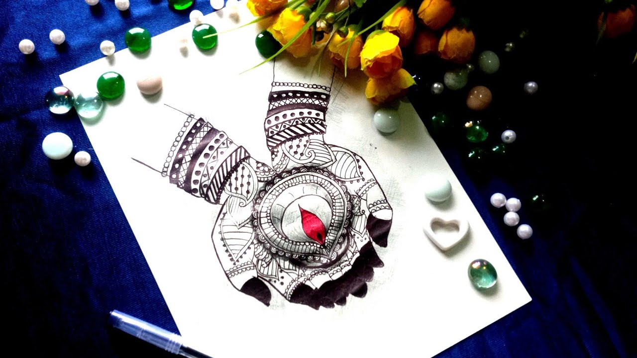 Bride hand with diya /Mandala art/zentangled art/doodle art - YouTube