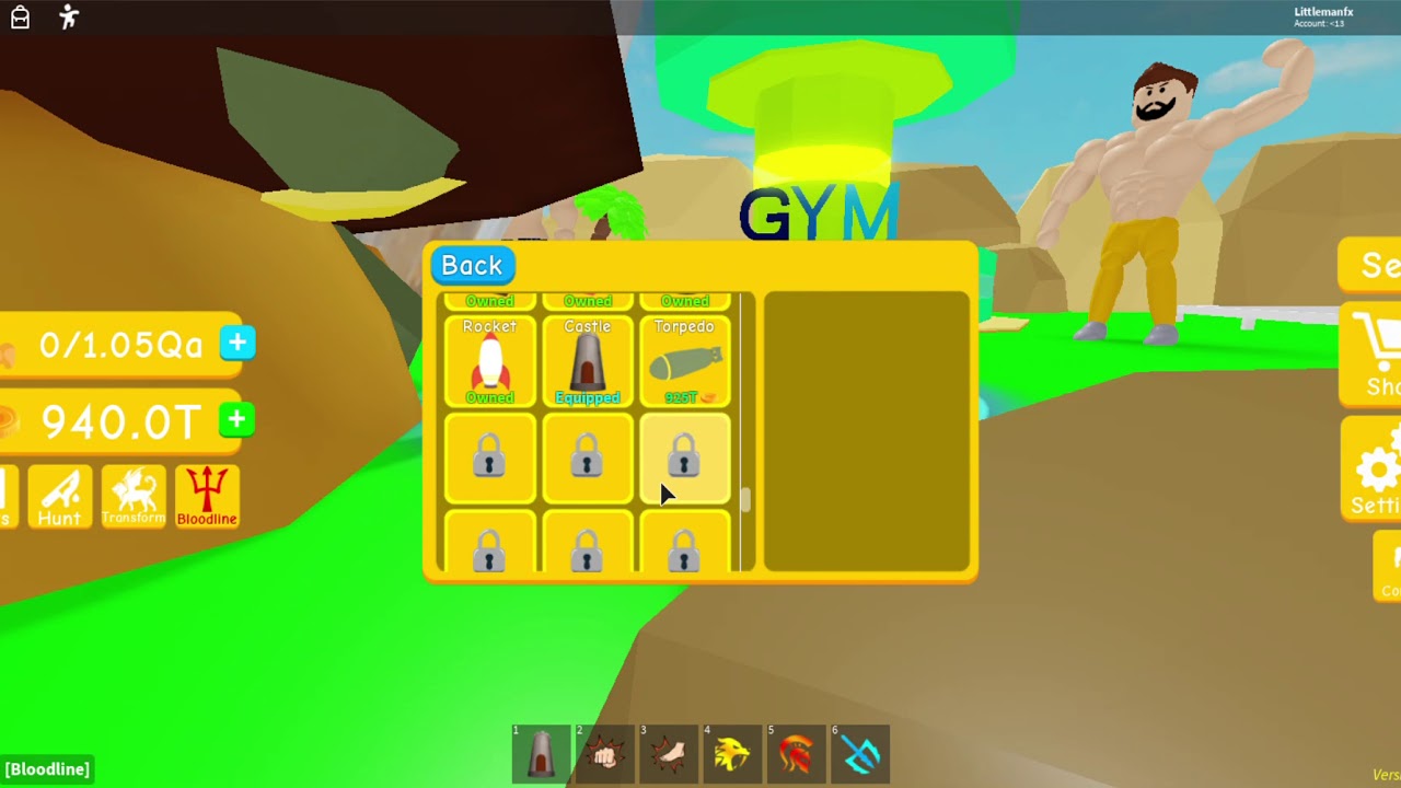 Roblox lifting simulator - YouTube