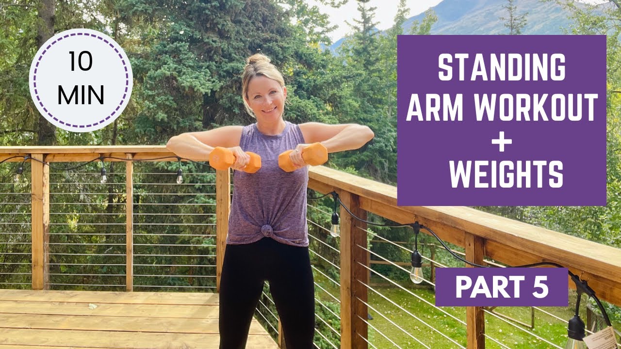 TONED ARMS WORKOUT: 10 MIN WITH JUST 2 DUMBBELLS | Biceps | Triceps ...