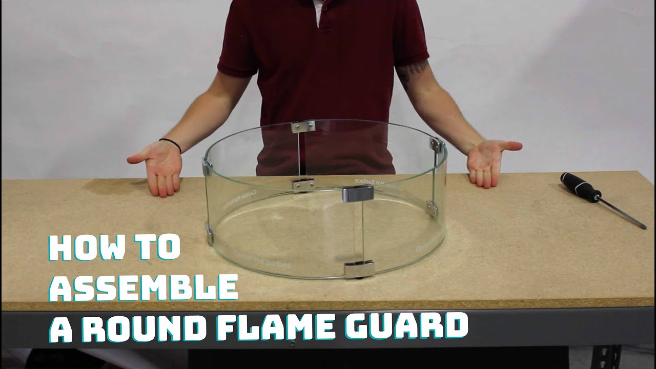 How to Assemble a Round Flame Guard for Outdoor Gas Fire Pits! - YouTube