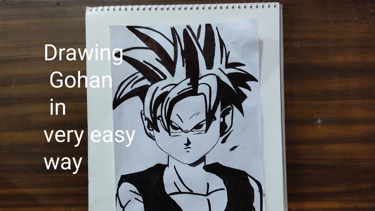 Drawing Gohan face in easy steps - YouTube
