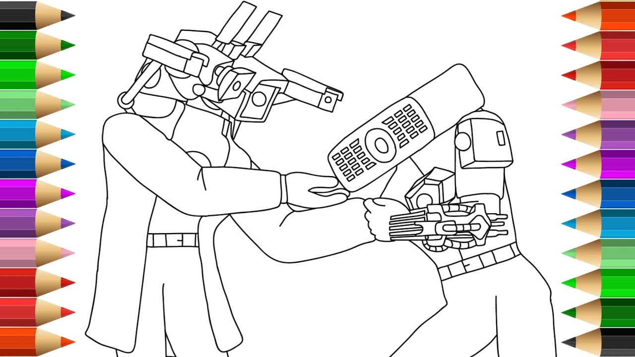 It's so amazing camera // Titan Cameraman colouring // #Drawing_with_ME ...