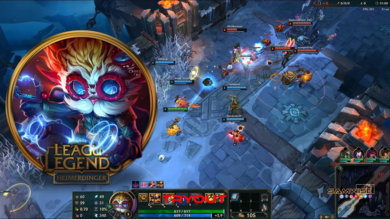 League of Legends: Heimerdinger tryout - YouTube