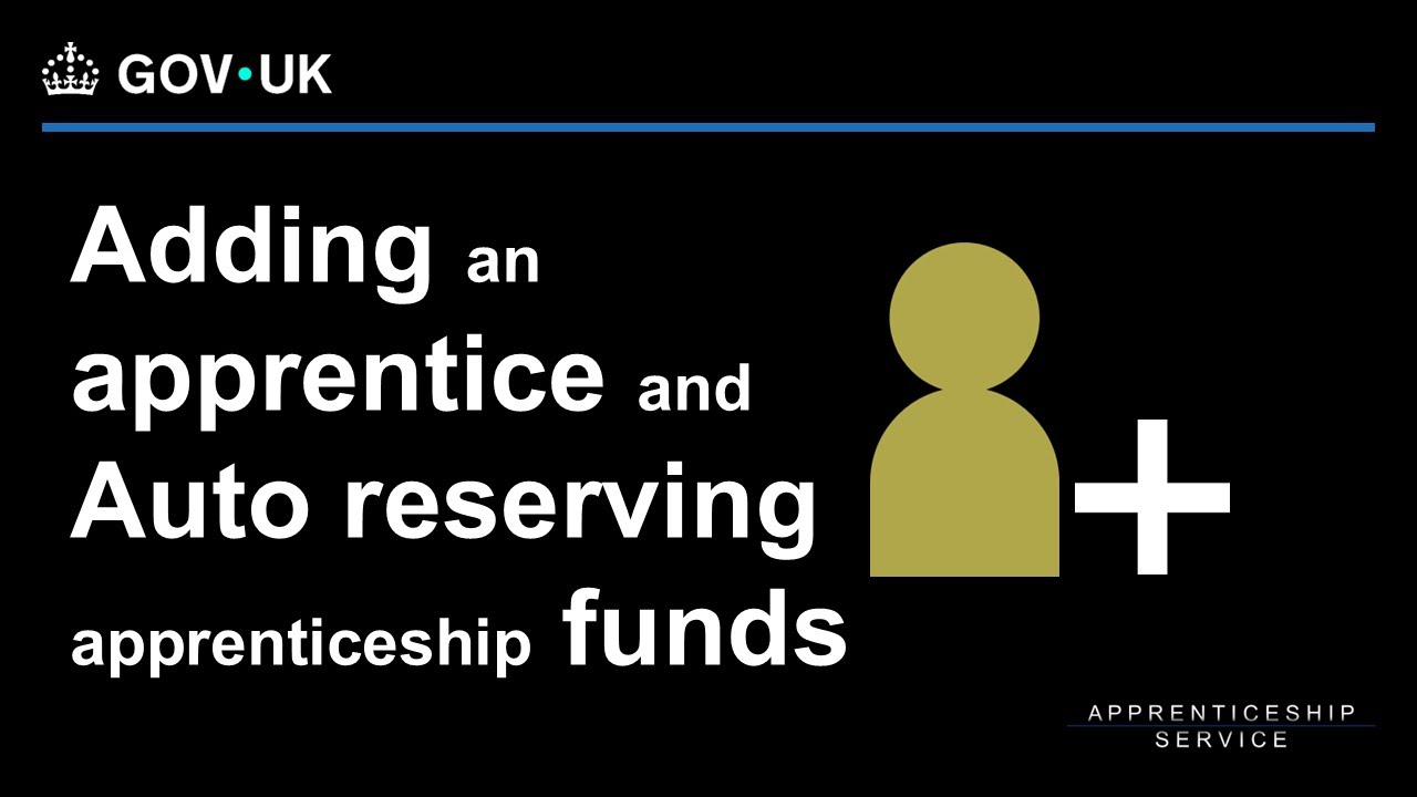 Adding an apprentice and auto reserving apprenticeship funds - YouTube