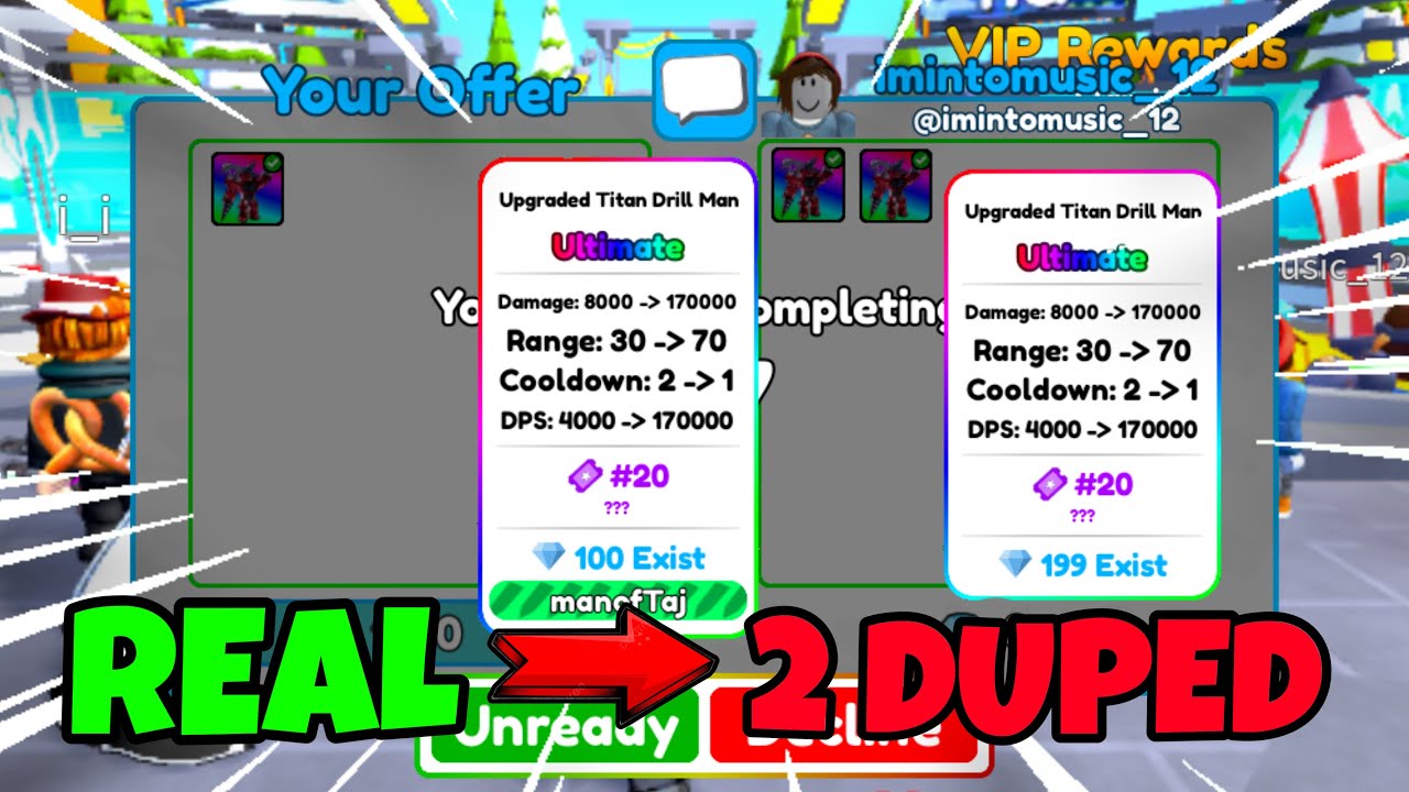 I TRADED MY REAL UTDM FOR 2 DUPED UTDM Trading Montage In Toilet Tower ...