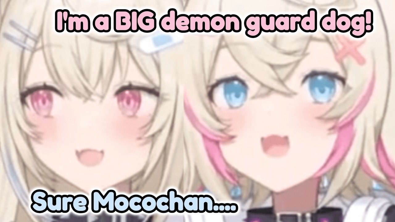 Mococo is a "BIG" demon guard dog... [hololive / fuwamoco] - YouTube