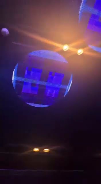 Transparent Round LED Display 1Meter Size installed in Bar - YouTube