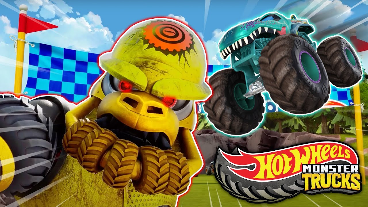 Hot Wheels Monster Trucks | Mode Menace : Crushzilla Attaque ! - YouTube