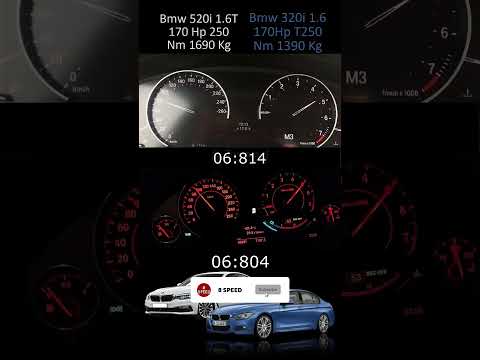2024 acceleration battle Bmw 5 Series 520i 1.6T 170Hp G30 Vs Bmw F30 320i ed 1.6T 170 Hp Hız deneme