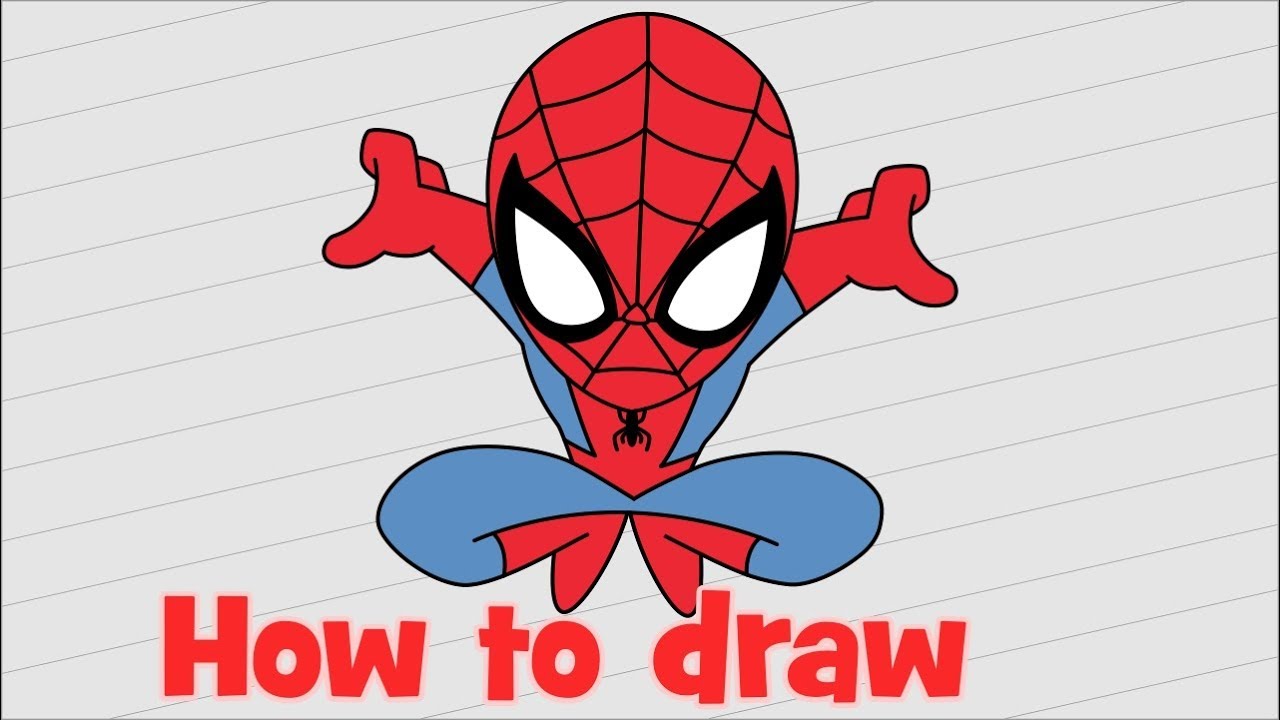 How To Draw Spiderman Homecoming For Beginners YouTube