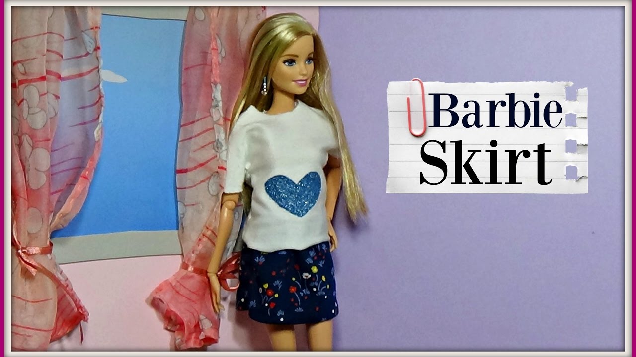 How to make Barbie skirt DIY For Dolls skirt - YouTube