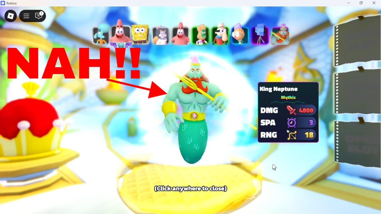 I Got King Neptune!! (Roblox: SpongeBob Tower Defense) - YouTube