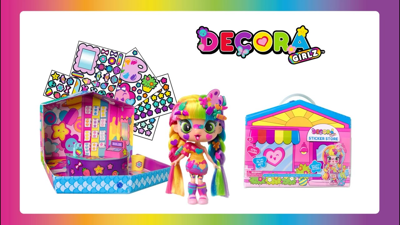 DECORA Girlz Sticker Store Playset - YouTube