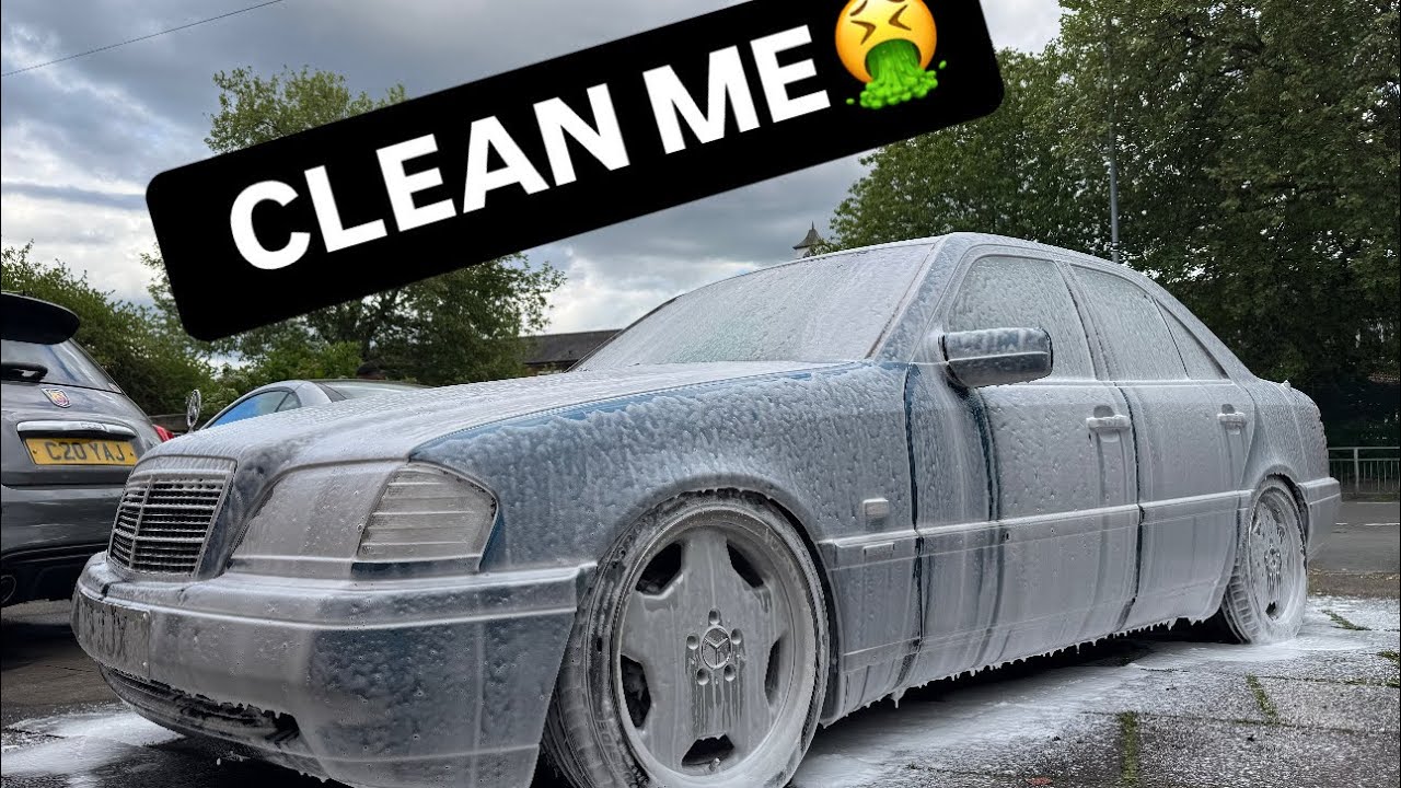 POV: WASHING THE DIRTIEST MERCEDES BENZ W202 EVER - YouTube
