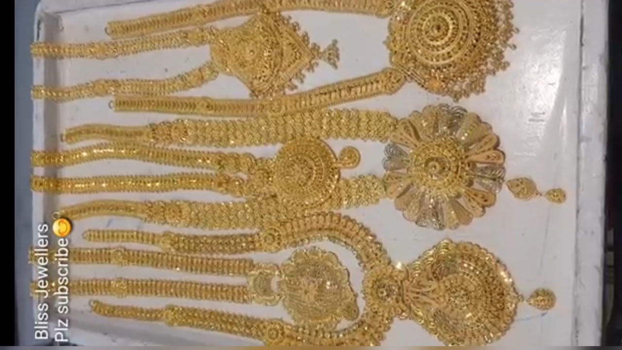 Latest 24ct Gold Ranihar Designs With weight&Price - YouTube