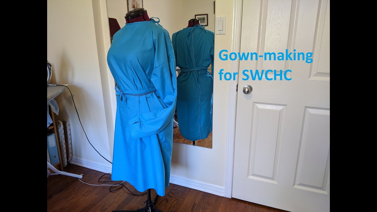 Sewing PPE gowns for SWCHC - YouTube