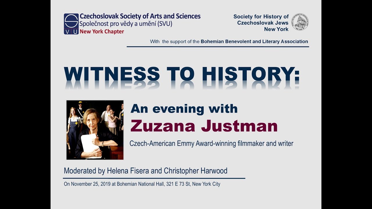 A WITTNESS TO THE HISTORY An Evening with Zuzana Justman , 2019 - YouTube