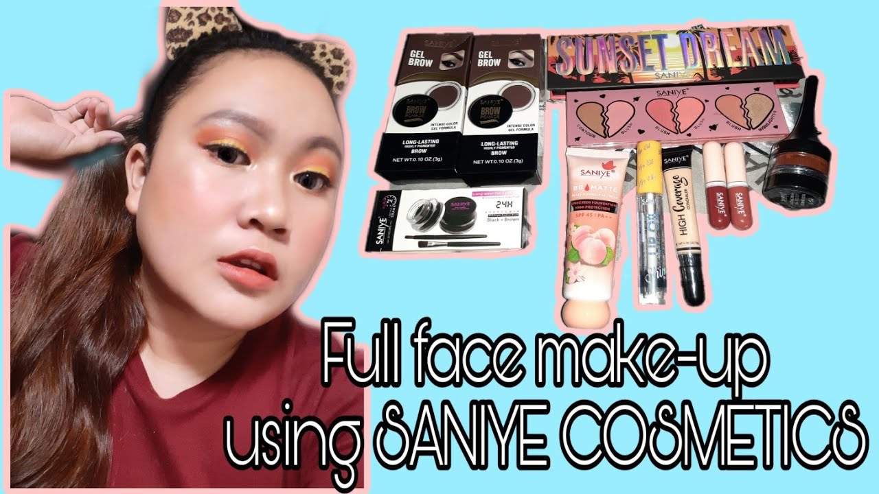 SUNSET MAKE-UP LOOK| Full face using Saniye Cosmetics - YouTube