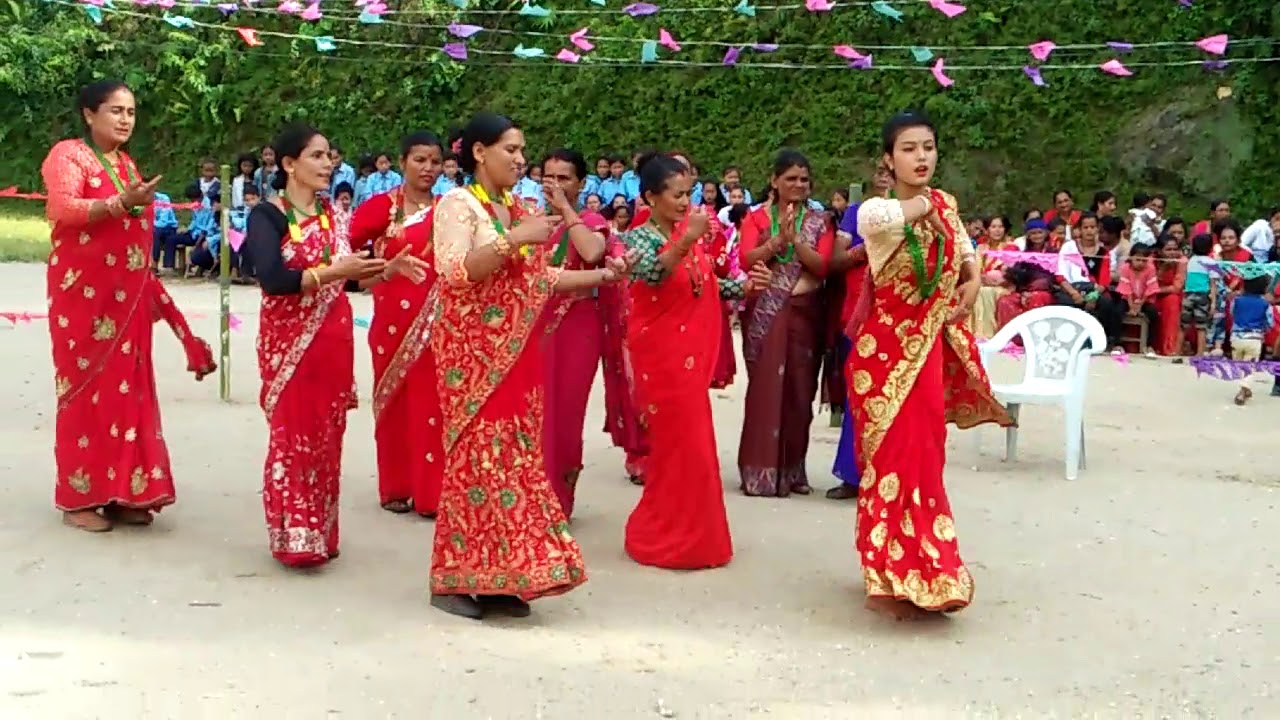 Teej dance #localdance #mothers&sisters - YouTube