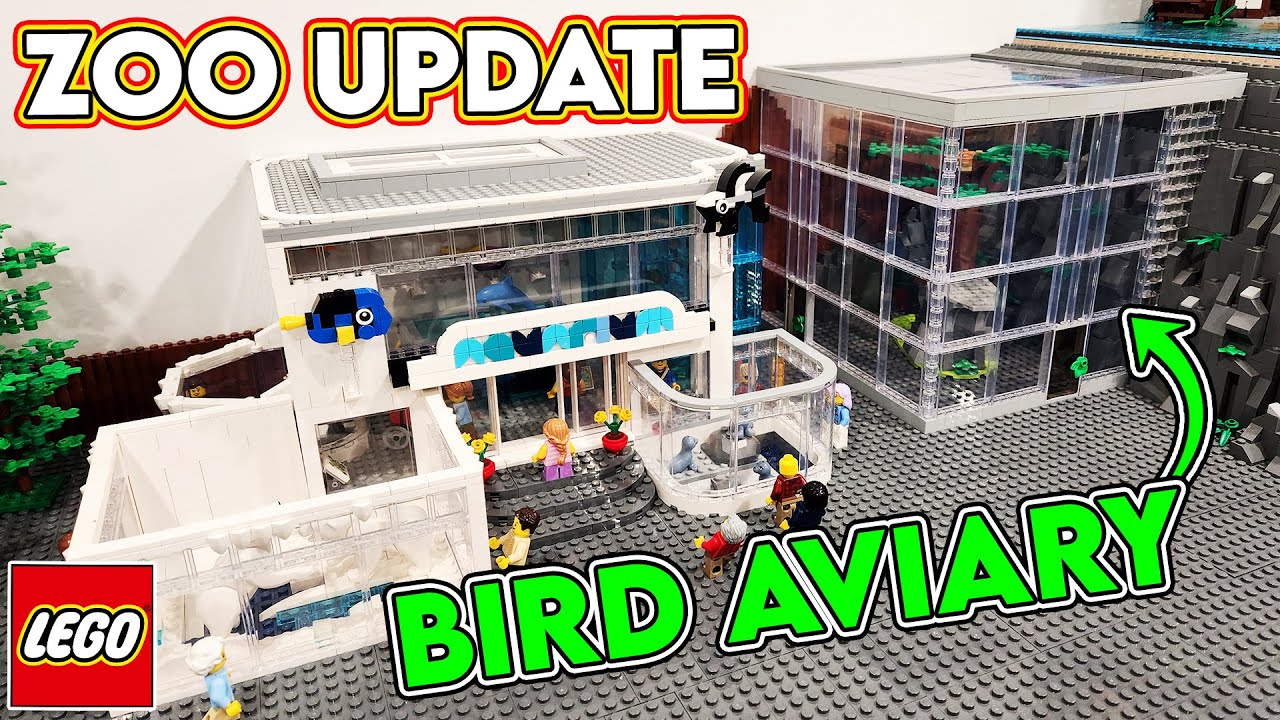 Bird Aviary & Glass Viewing Tunnels LEGO Zoo Update! - YouTube