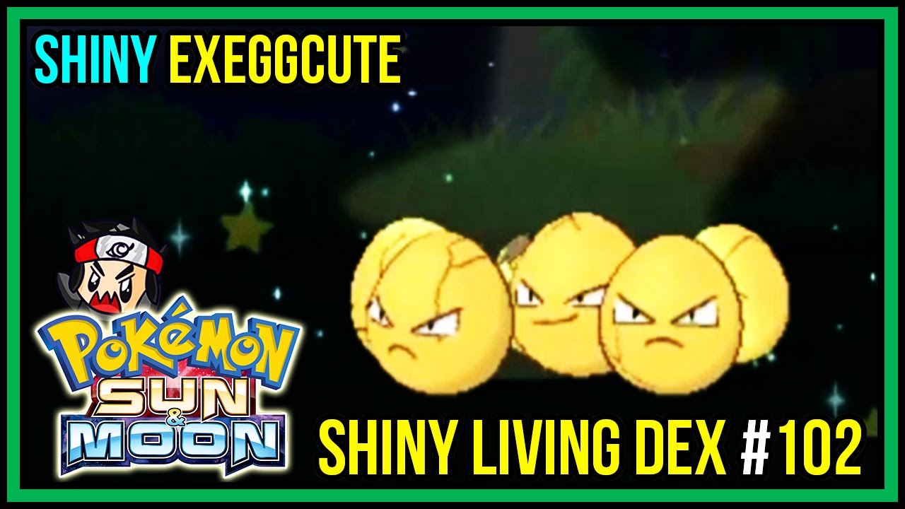 SHINY EXEGGCUTE FROM RANDOM ENCOUNTERS! Shiny Living Dex #102 Pokemon ...