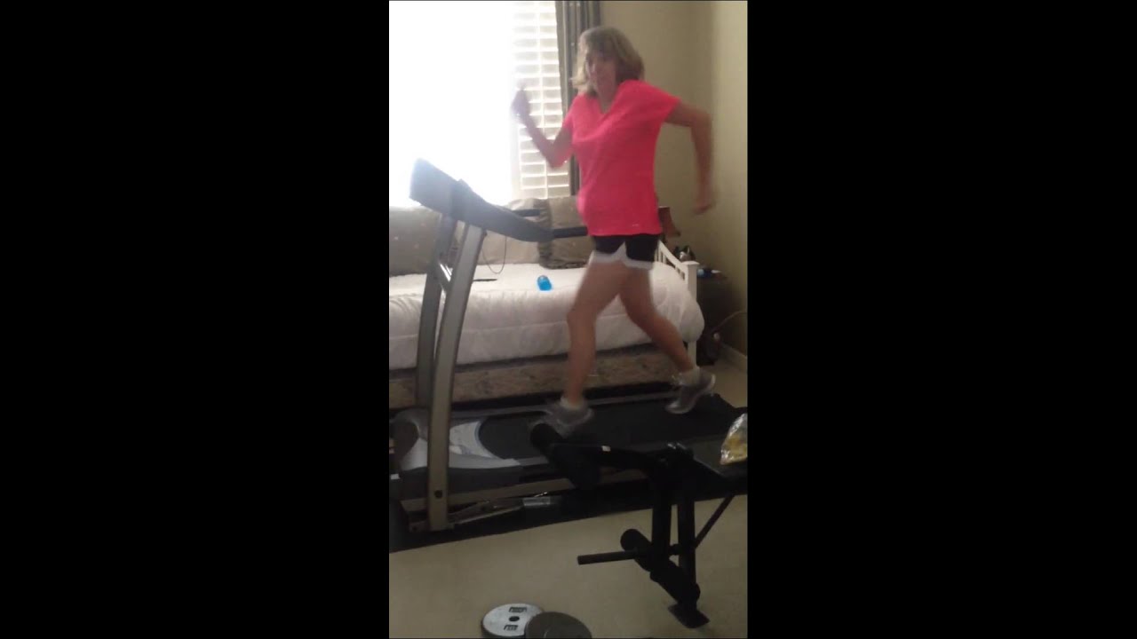 Uptown funk treadmill dance - mom version - YouTube