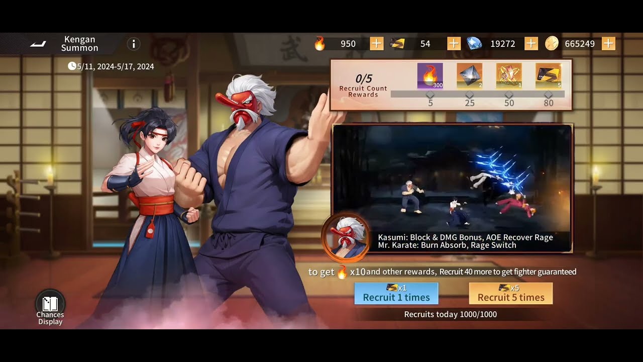 SNK All-Star Brawl Strongest Fist Event and Mr. Karate Pulls - YouTube
