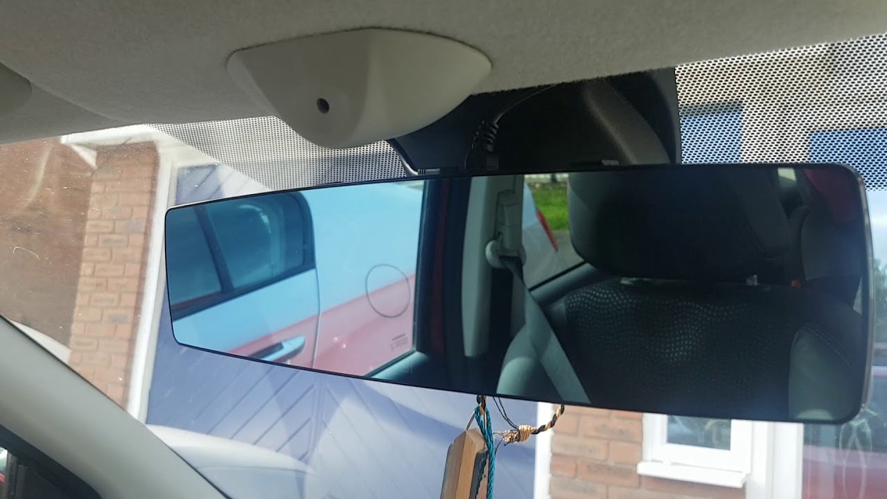 YI rear view mirror dash cam fitted to Nissan note - YouTube