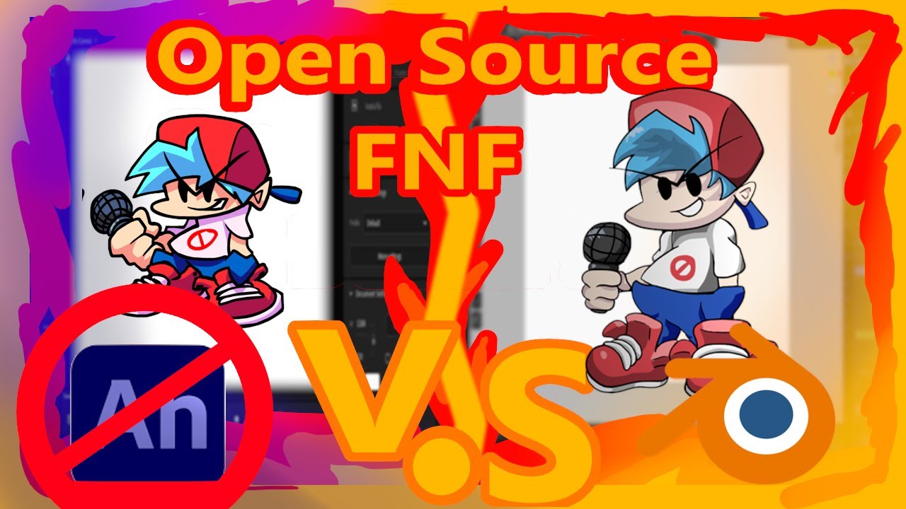 I drew and animated BF from FNF in a FREE Open Source Software (Blender ...