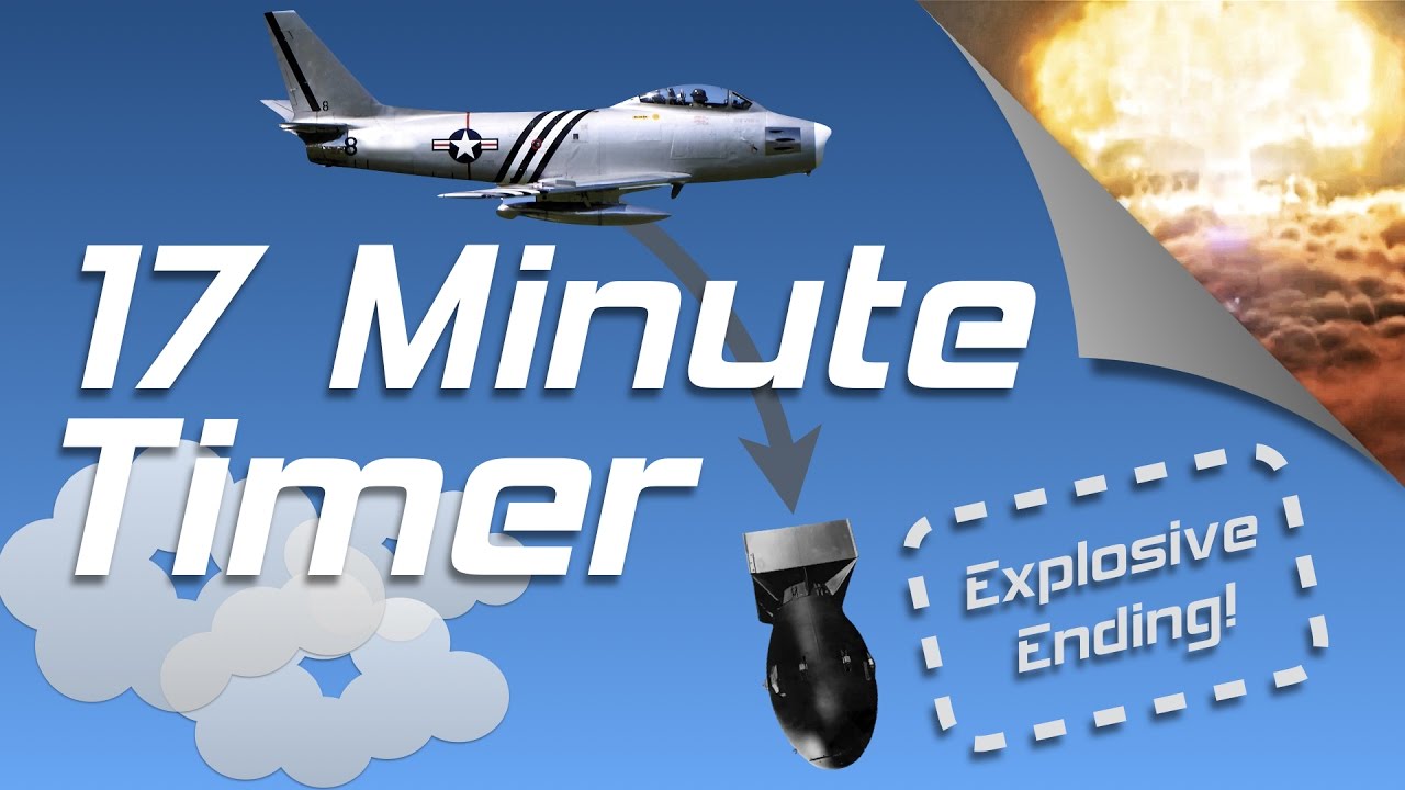 17 min exploding countdown timer with Jet Plane - YouTube