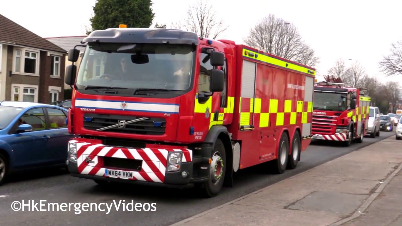 South Wales Fire & Rescue Service Responding Compilation - YouTube