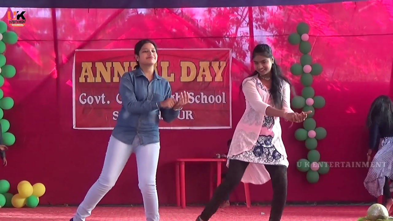 Girl dance School College Performance Hindi Hit Govinda Nonstop U k ...