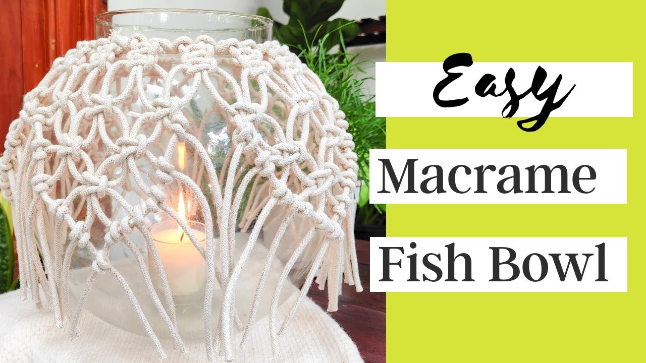 Easy macrame bowl cover - YouTube