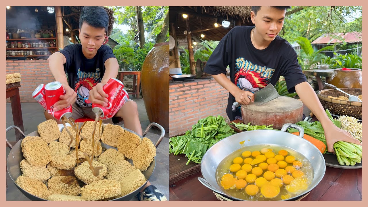Coca-Noodle Yummy Cooking - How to cook coca and noodle together for ...