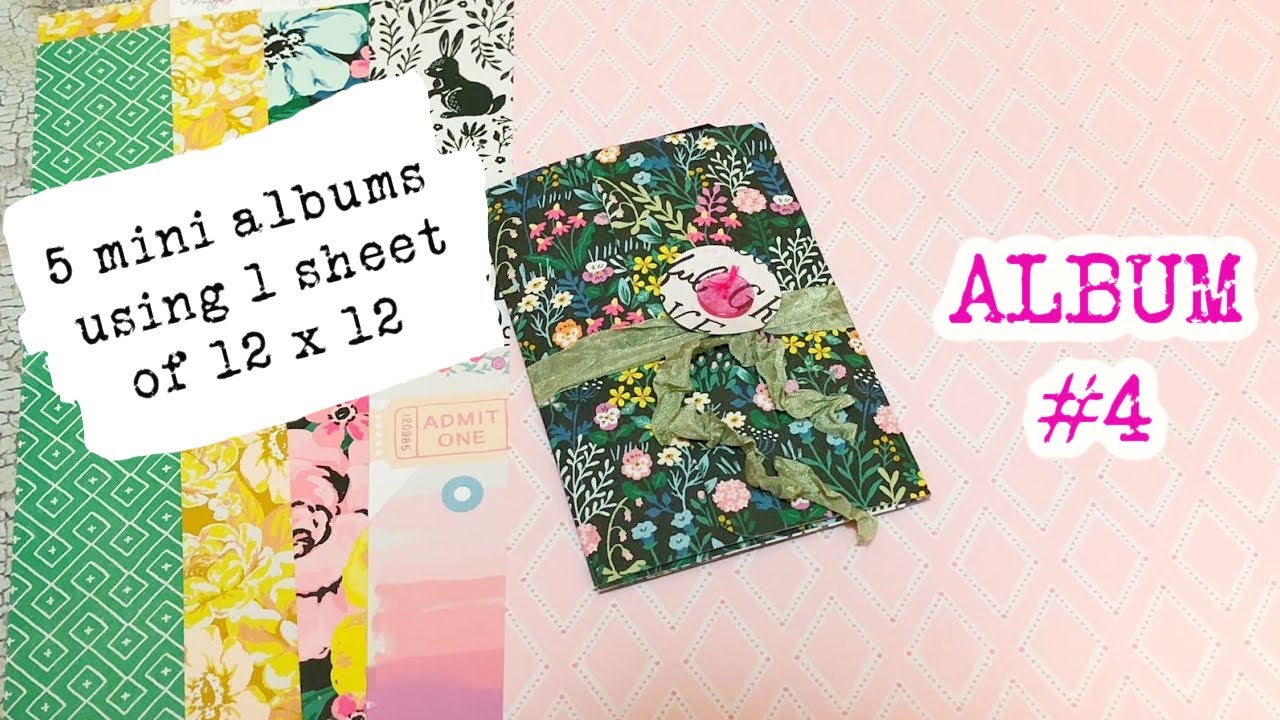 Mini Albums using 1 sheet of 12x12| #4 Folio Album 💛💕🌿 - YouTube