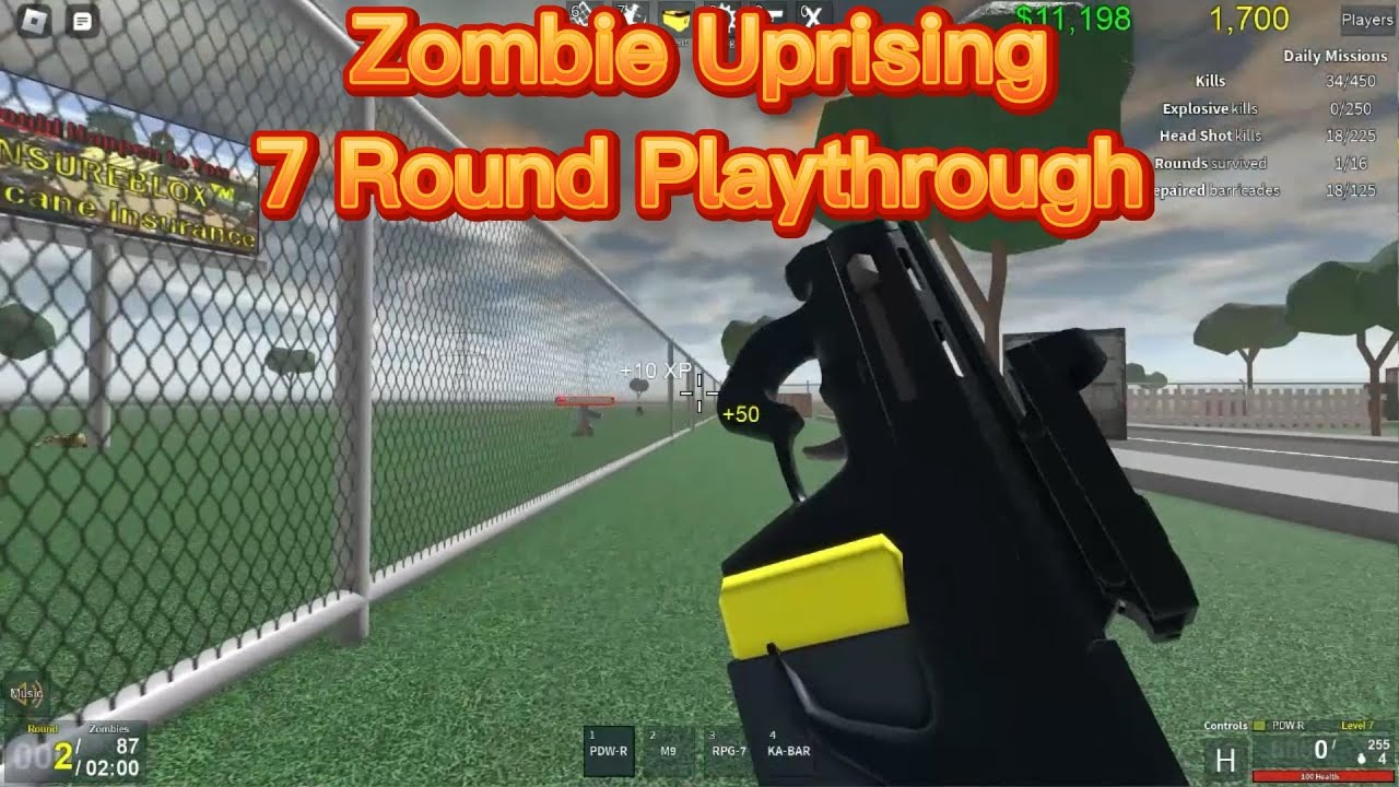 (WHY ARE THERE SO MANY ZOMBIES?!) Zombie Uprising 7 Round Playthrough ...